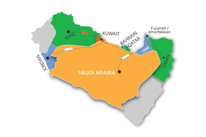 GCC Transit by Road from Fujairah Khorfakkan Port - SLR Shipping LLC
